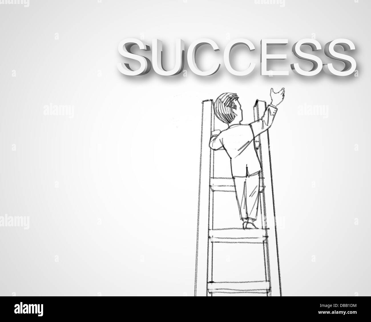 Drawing about success in business Stock Photo - Alamy