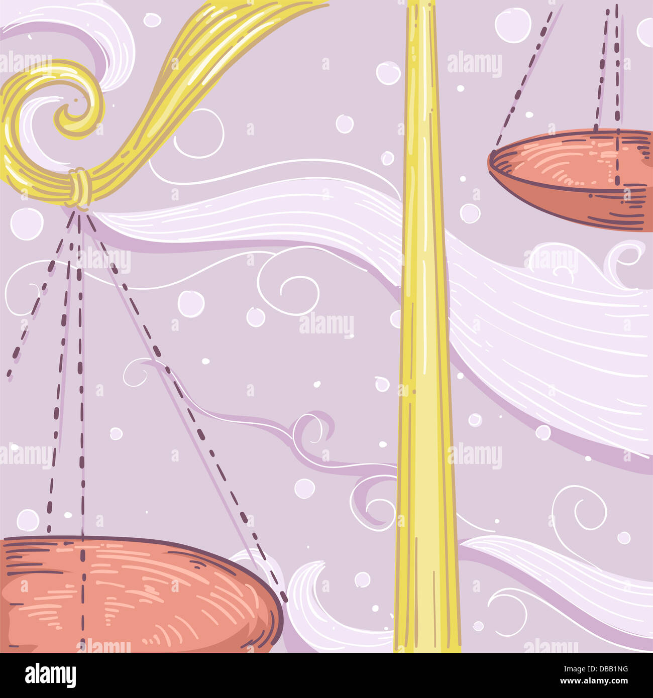 Illustration of Weighing Scales for Libra Design Stock Photo - Alamy