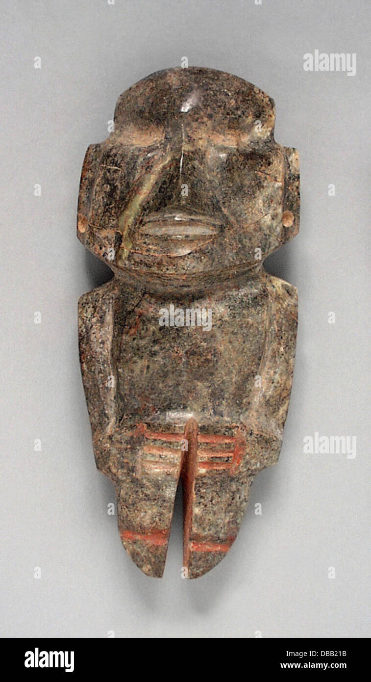 This standing male figure is an example of ancient sculpture, depicting ...