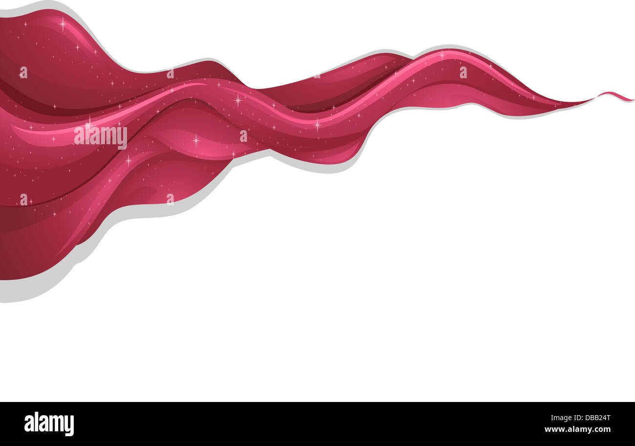 Illustration of Red Fabric Wave Design Stock Photo - Alamy