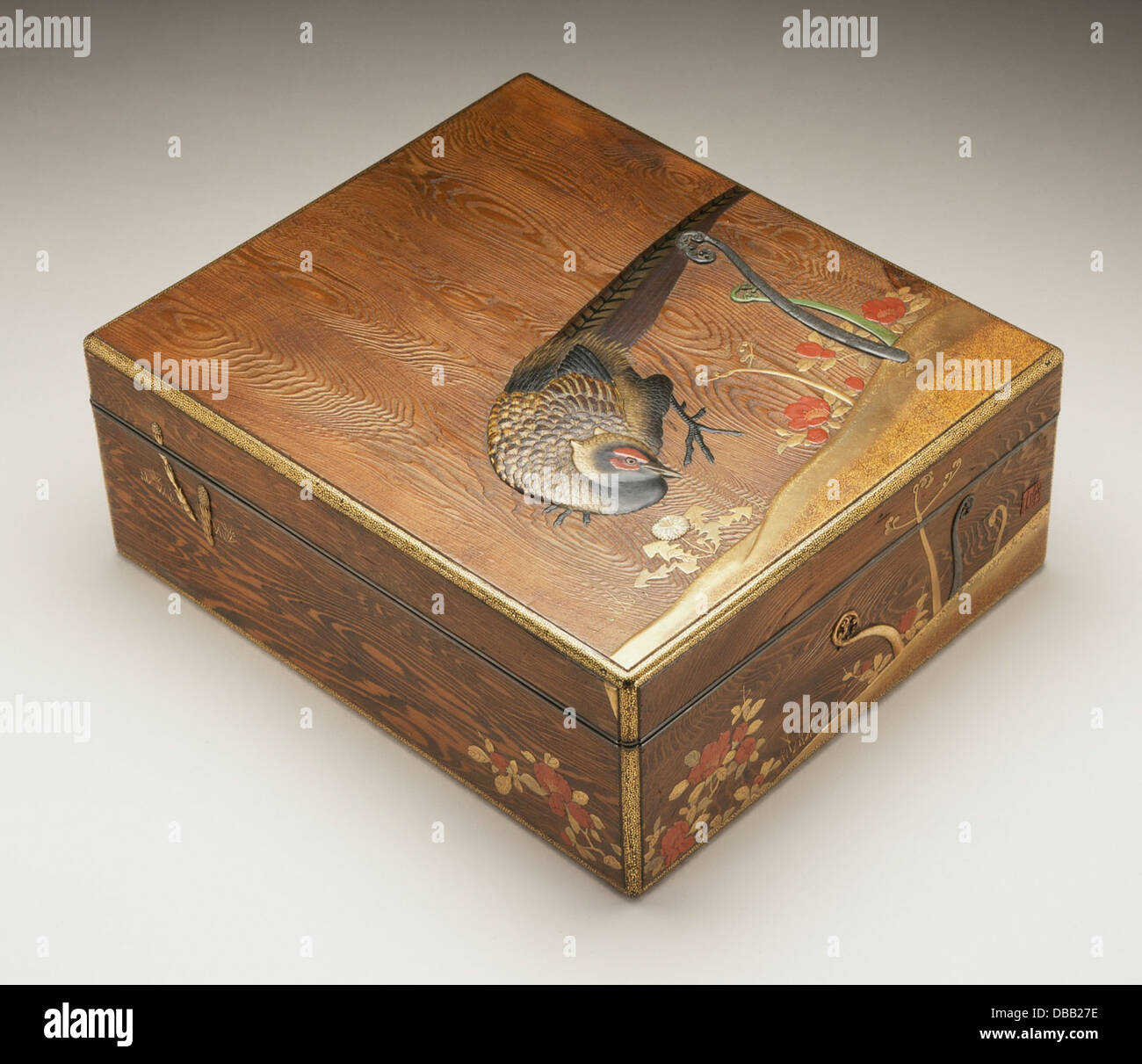 Stationery Box with Pheasant Design M.2002.4a-b (1 of 2 Stock Photo - Alamy