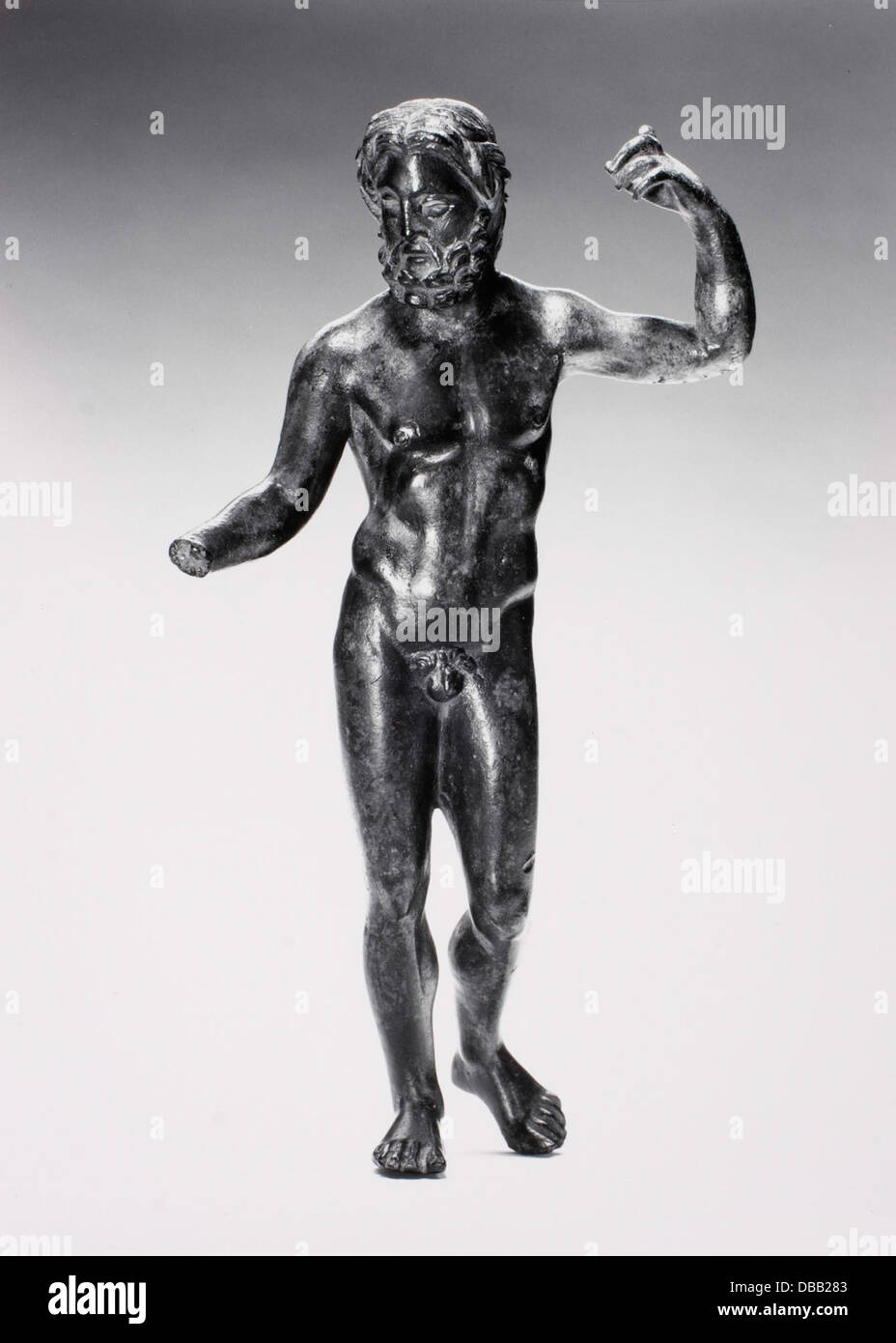 This statuette of Zeus, a prominent figure in Greek mythology, captures ...