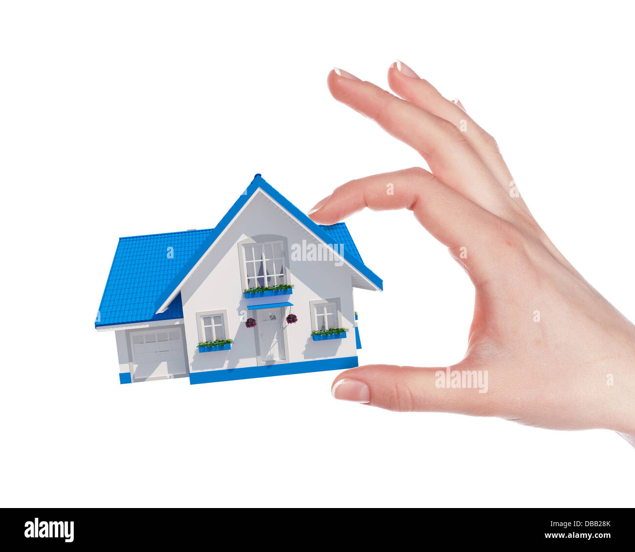 The house in human hands Stock Photo - Alamy