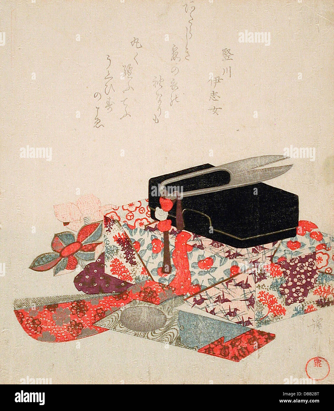 This still life depicts a collection of origami, capturing the delicate ...