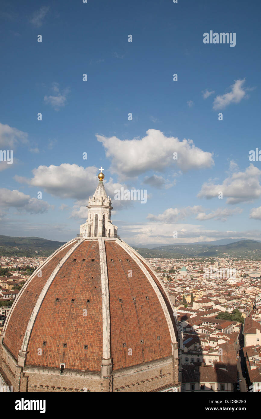 Doumo Cathedral Church Dome and Bell Tower, Florence, Italy Stock Photo ...