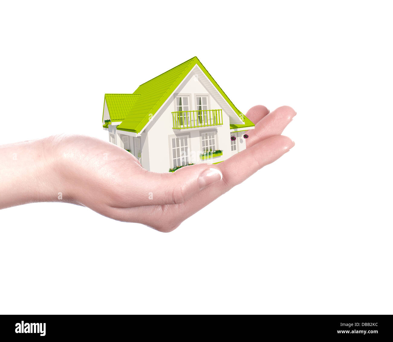 The house in human hands Stock Photo - Alamy