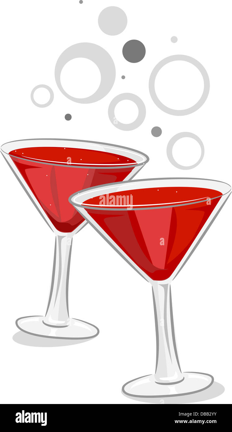Illustration of Wine Toast Stock Photo - Alamy