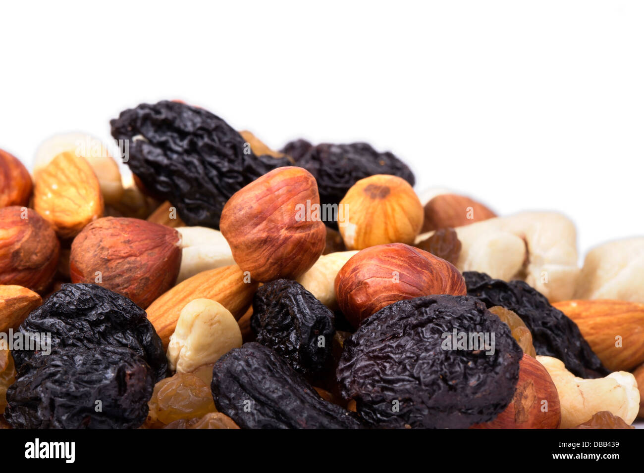 dried fruits and nuts close up background Stock Photo - Alamy