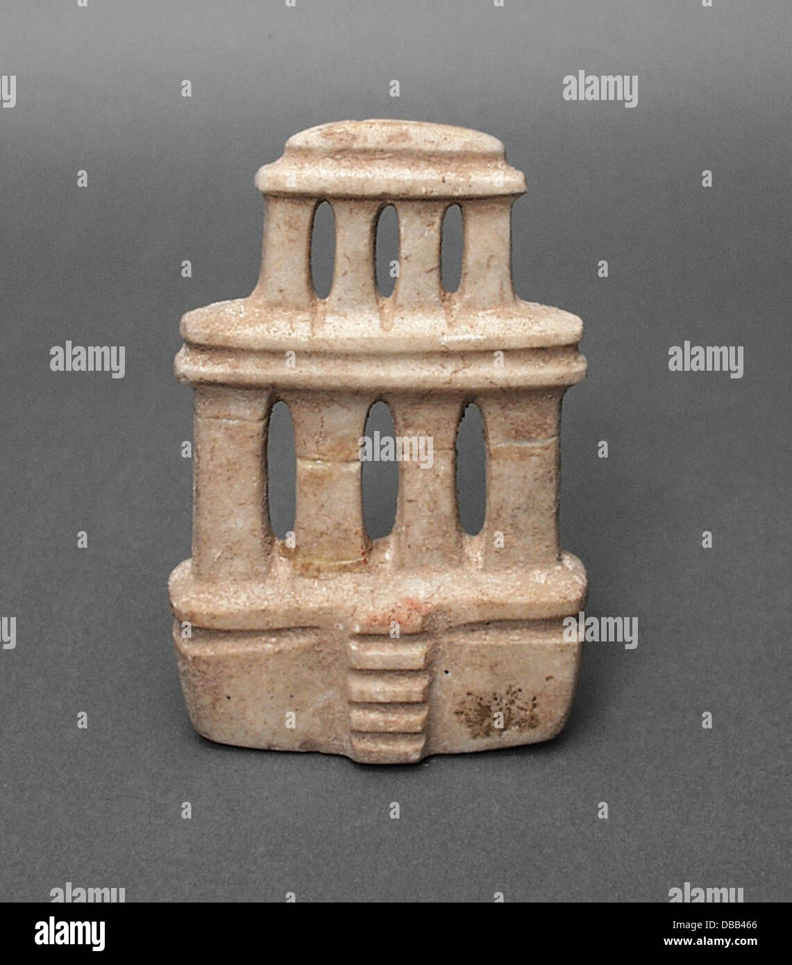 A small-scale architectural model representing a temple, possibly from ...