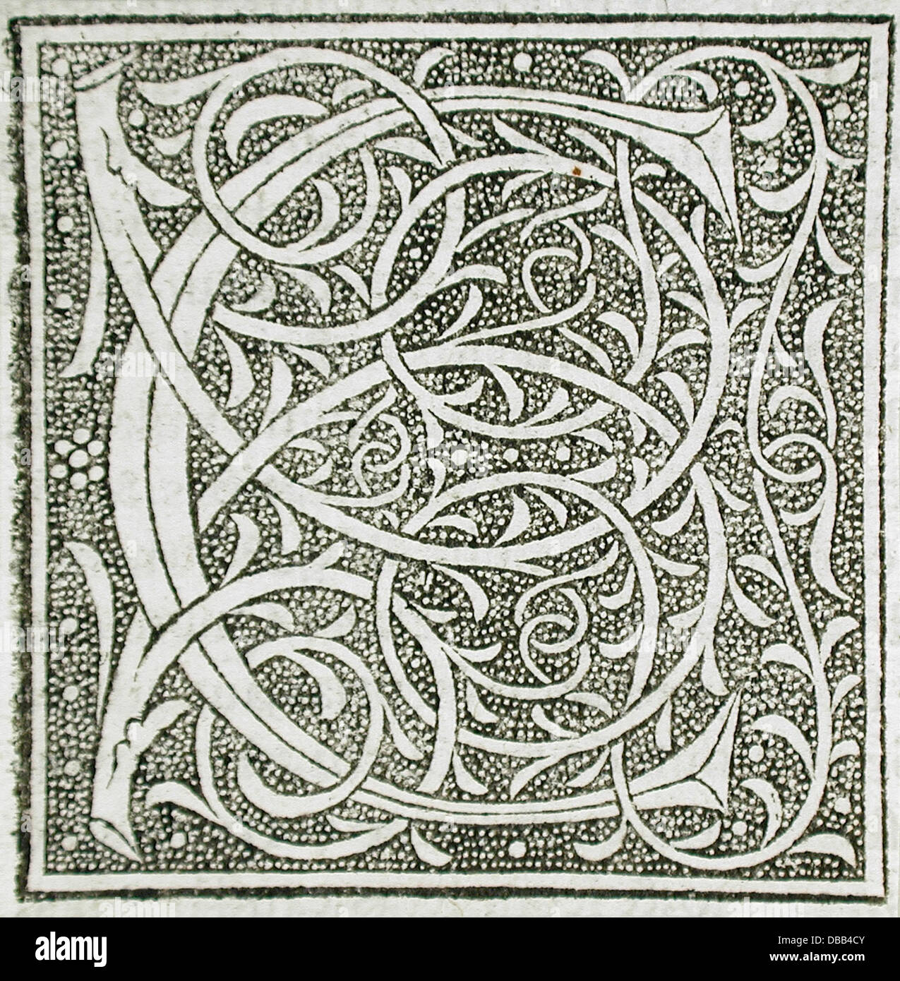 These ornamental letters (E, C, Q) are part of a series of decorative ...