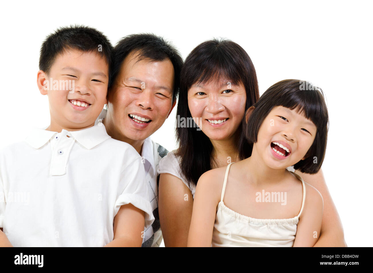 Happy Asian family Stock Photo - Alamy