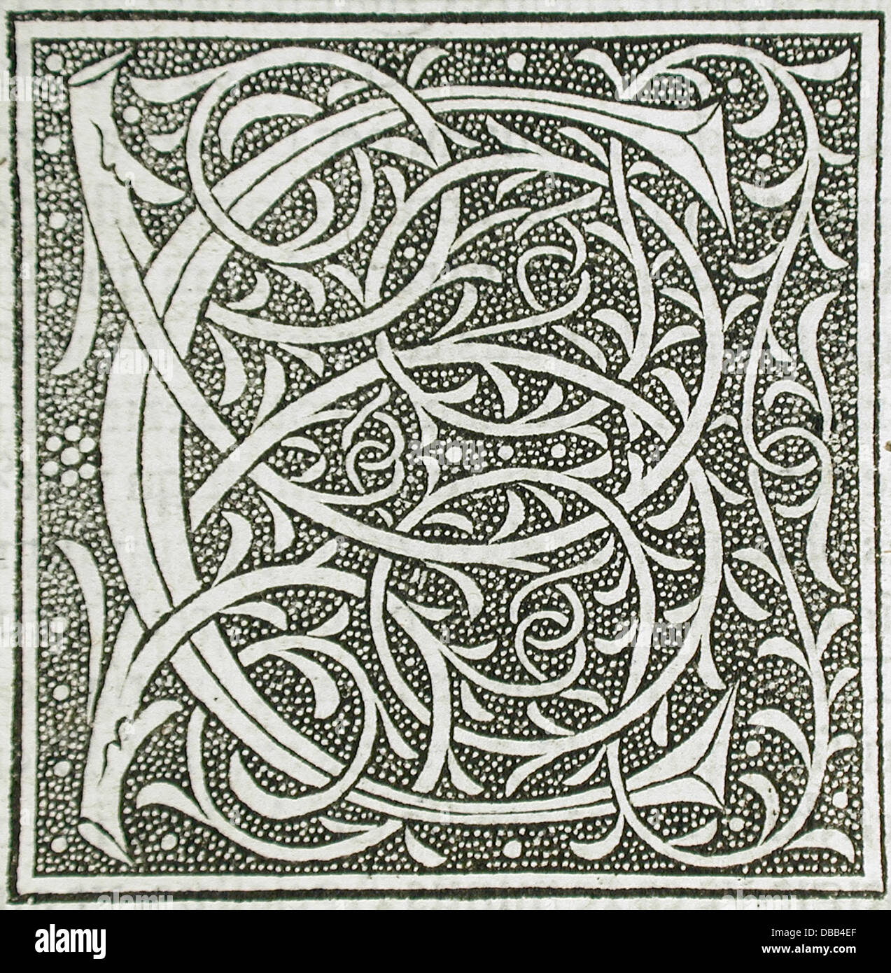 These ornamental letters (E, C, Q) are intricately designed ...