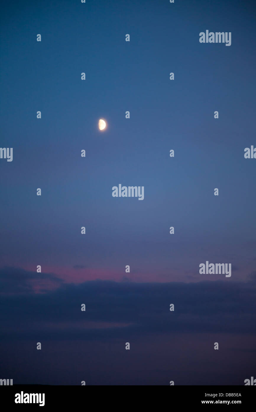 Moon in open sky Stock Photo - Alamy