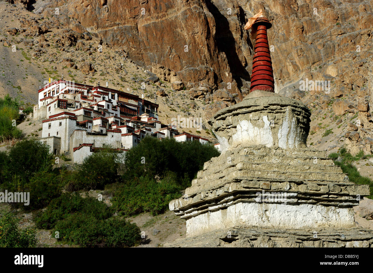Stupa and monastery Stock Photo - Alamy