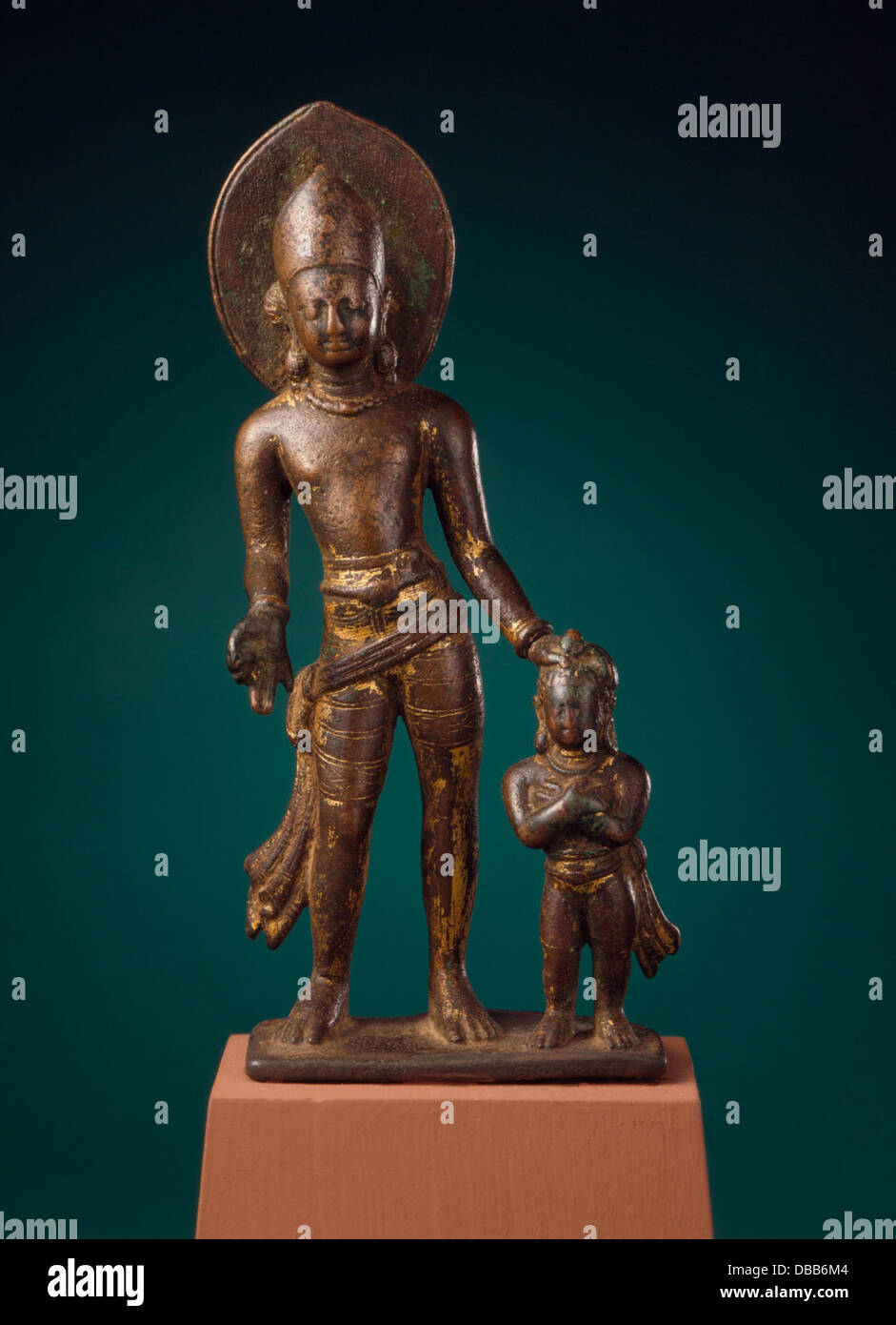 This sculpture of the Bodhisattva Vajrapani depicts the deity holding ...
