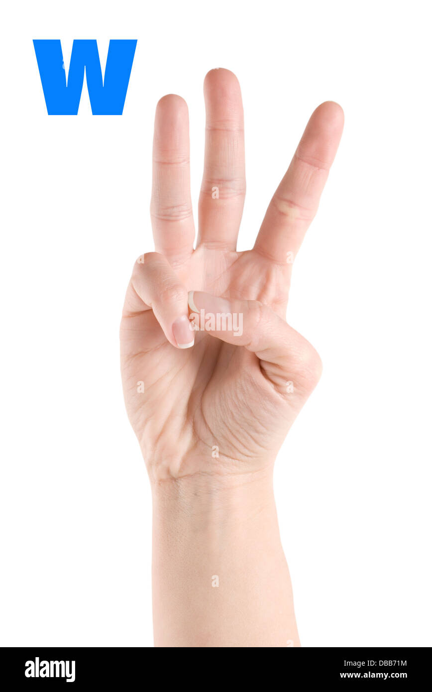 Asl alphabet hand isolated hi-res stock photography and images - Alamy