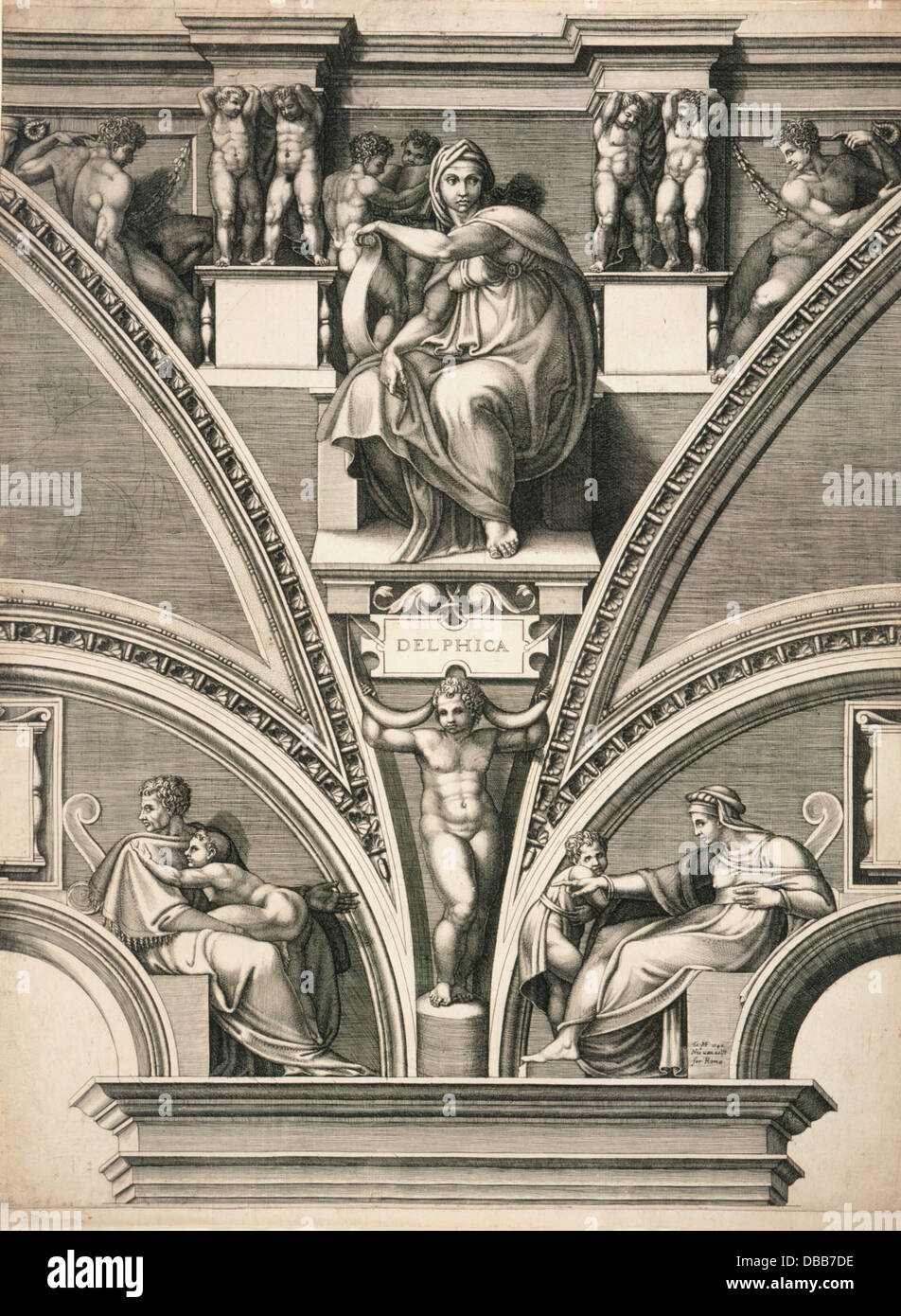 The Delphic Sibyl, an ancient prophetic figure, is depicted in this ...