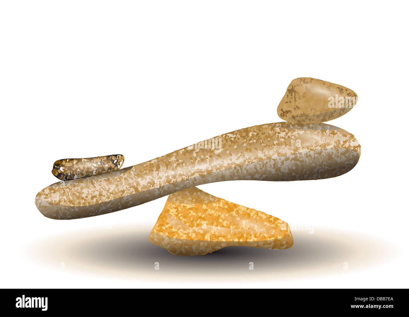 Pebble stability scales with two stones Stock Photo - Alamy