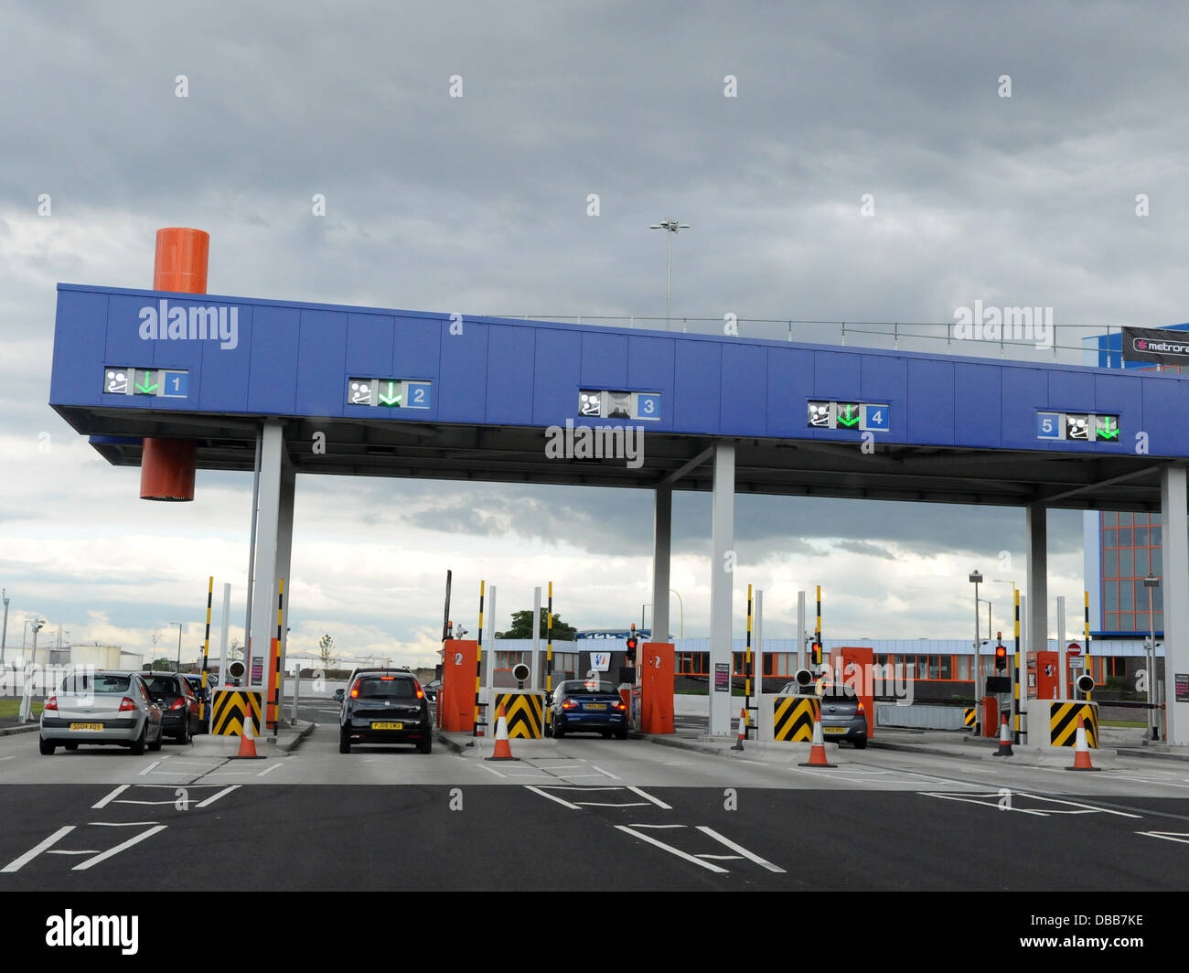 The Tyne Tunnel vehicle tunnel entrance and toll gate Stock Photo - Alamy