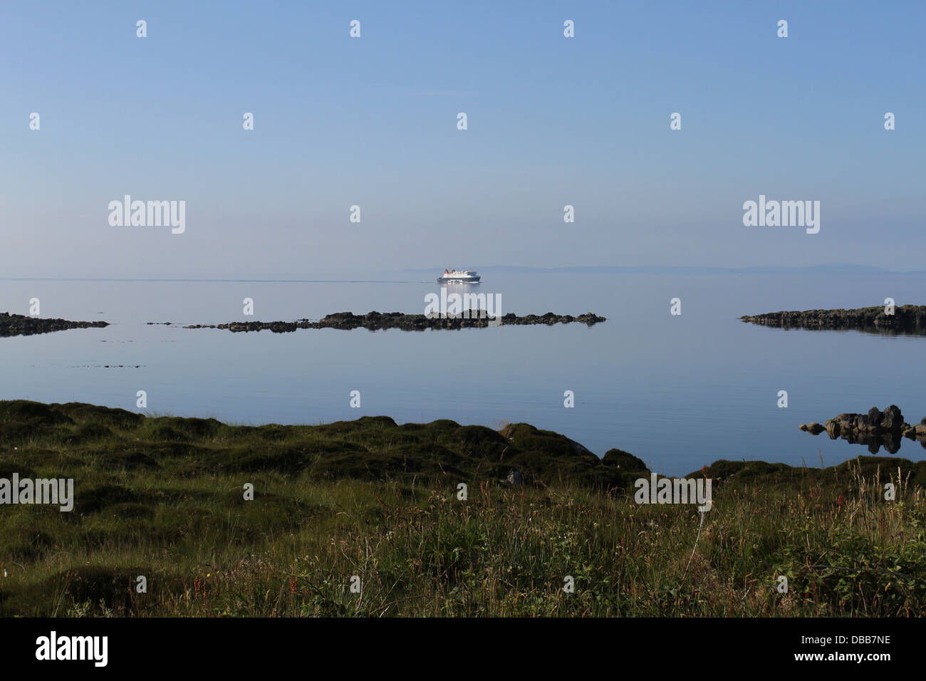 Calmac ferry approaching Port Ellen isle of Islay Scotland July 2013 ...