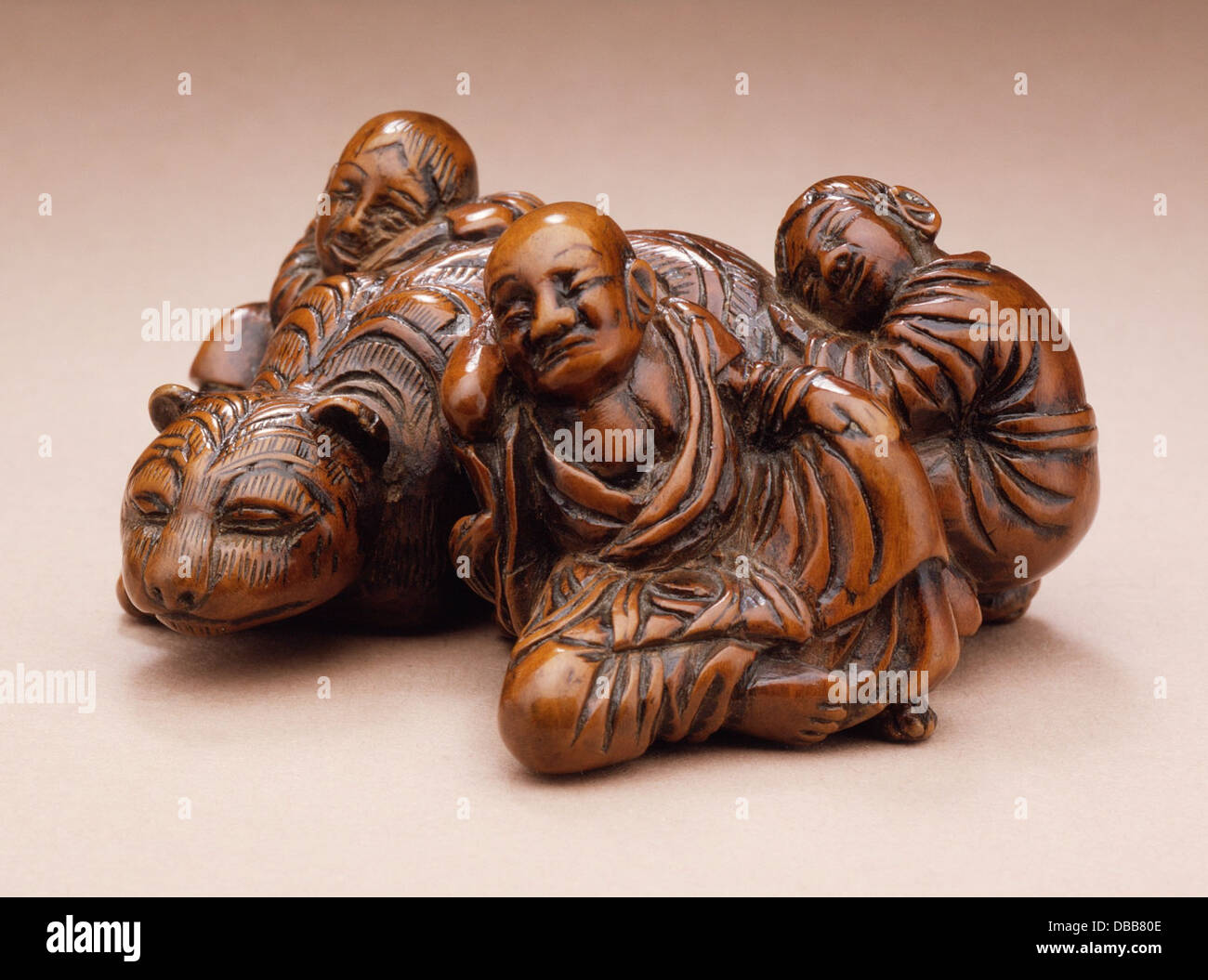 This artwork depicts four Zen Buddhist monks and their symbolic ...