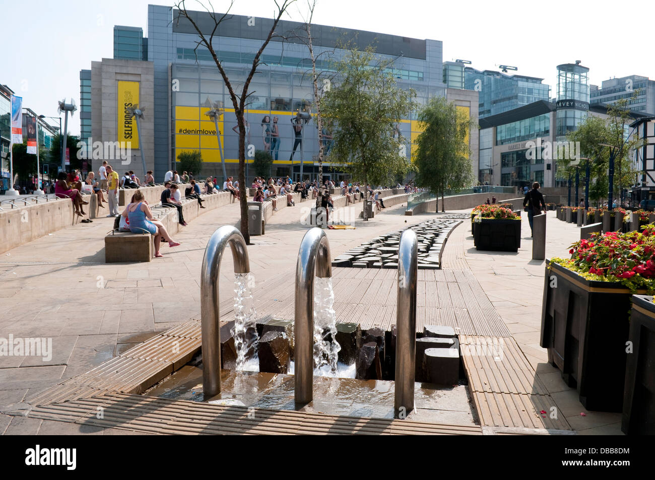 Exchange Square with Selfridges department store in the background ...