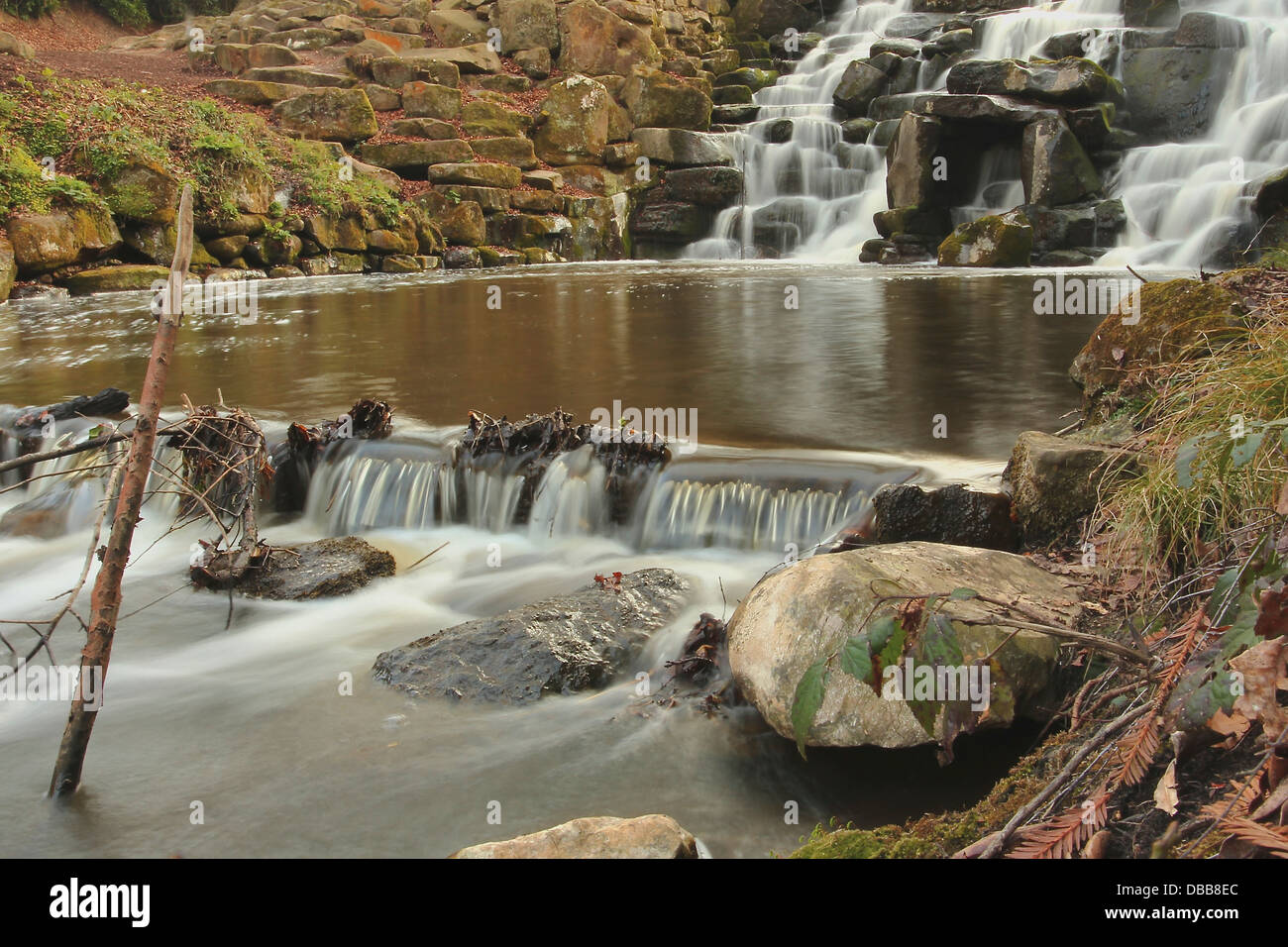 Water fall and flowing water Stock Photo - Alamy