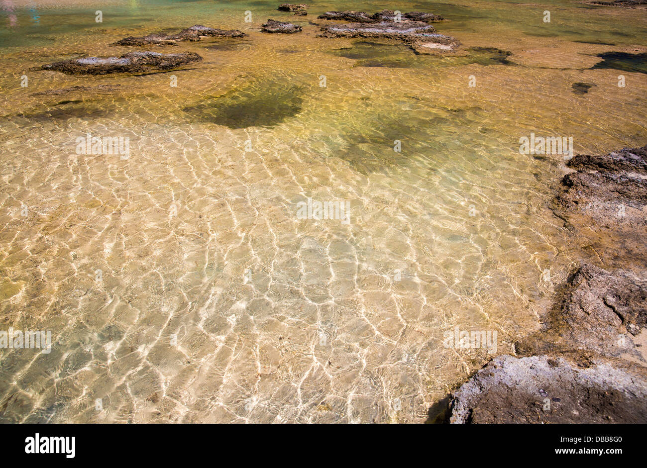 Turquoise waters, , beach of pure white sand in Crete, Greece,Balos ...
