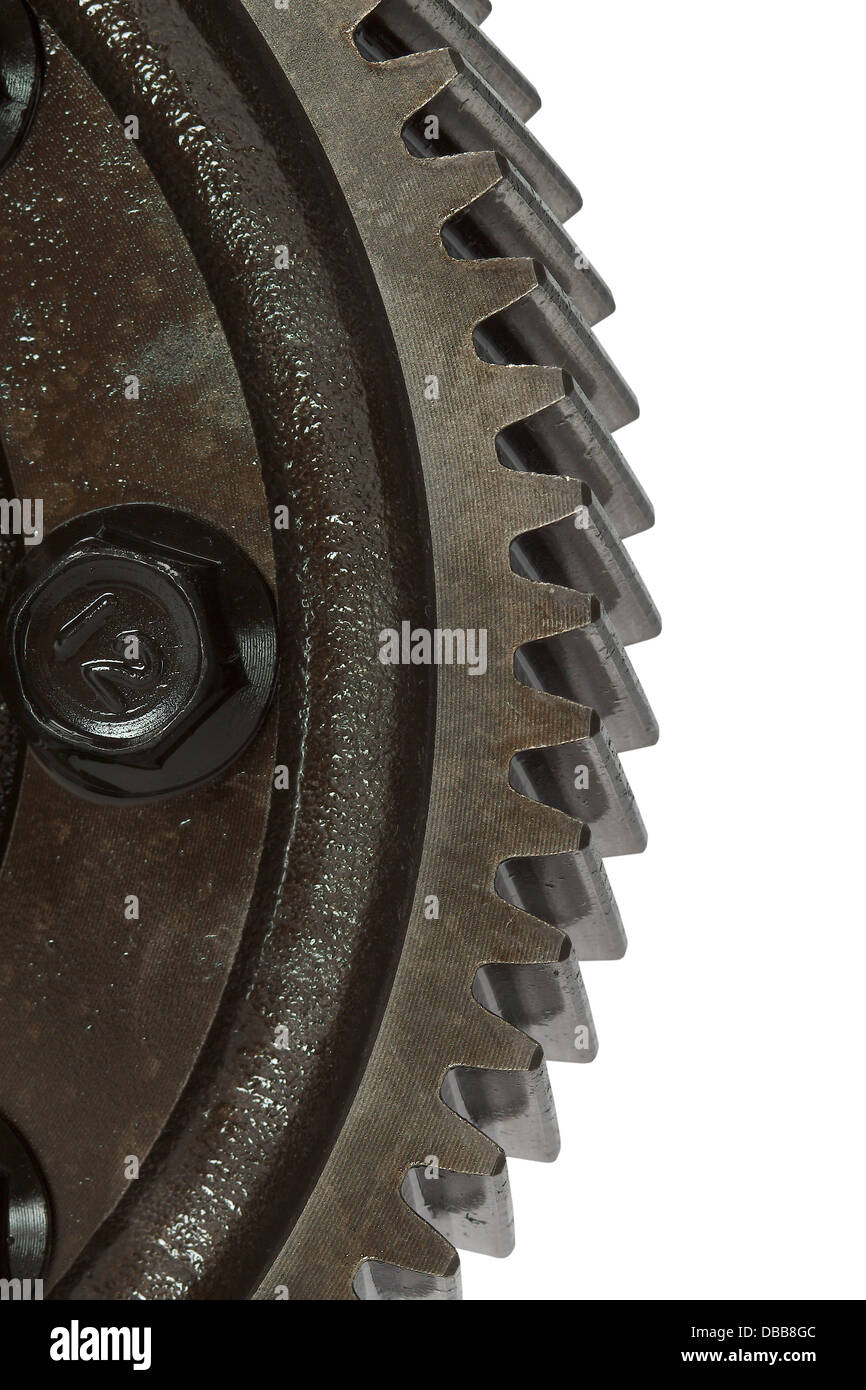 Teeth of gear cogwheel, isolated on white background Stock Photo - Alamy