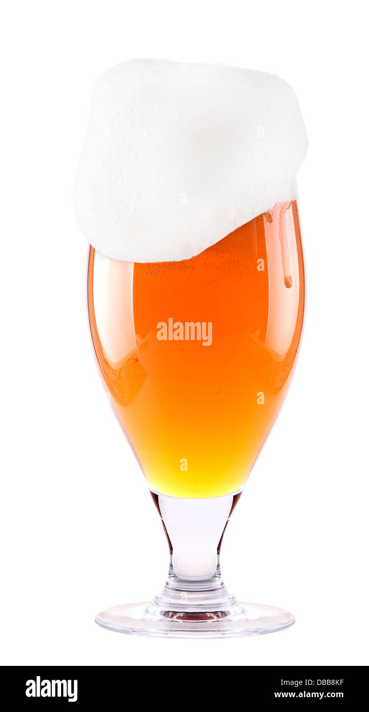 Frosty fresh beer collection with foam isolated background Stock Photo ...