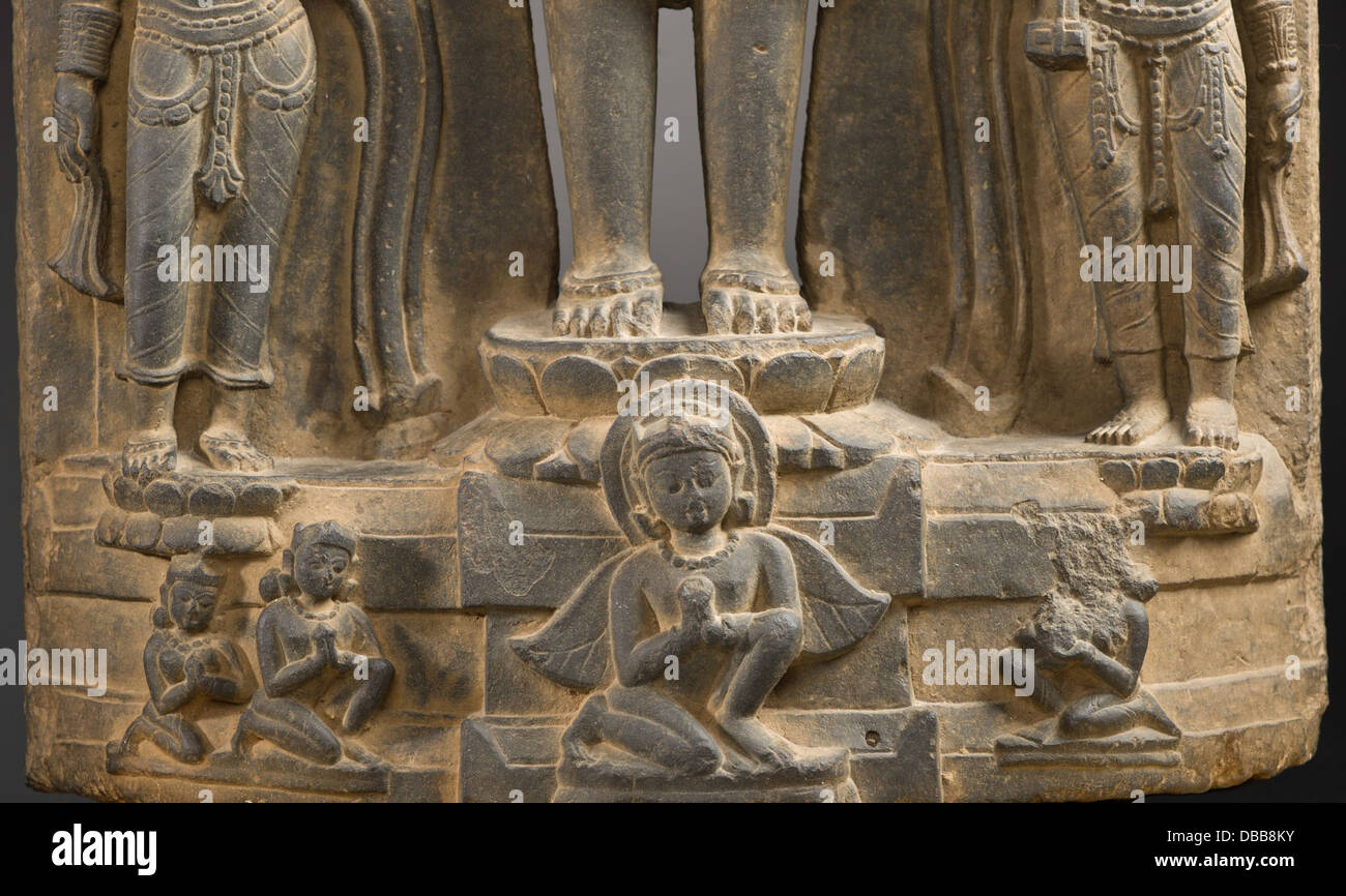 This sculpture depicts the Hindu god Vishnu in his emanation as ...