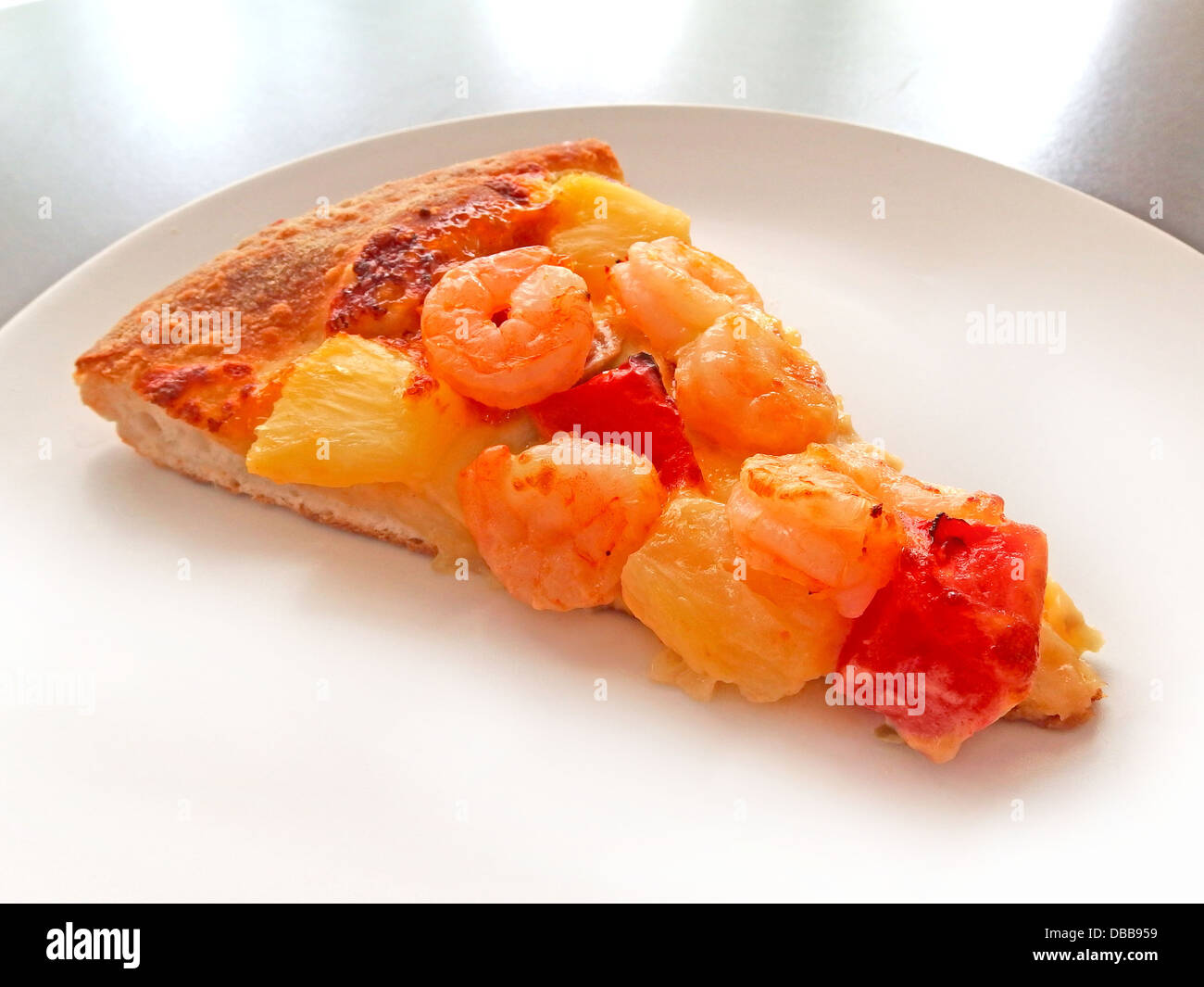 Cut off slice pizza on white dish Stock Photo - Alamy