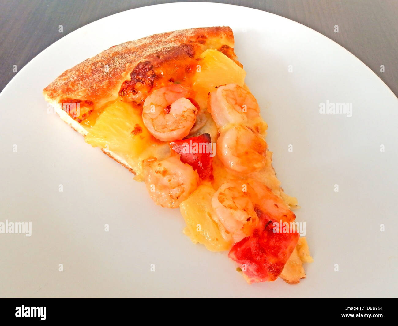 Cut off slice pizza on white dish Stock Photo - Alamy