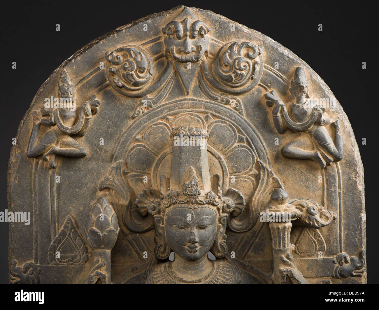 This sculpture represents Vishnu in his manifestation as Narayana, a prominent deity in Hinduism ...
