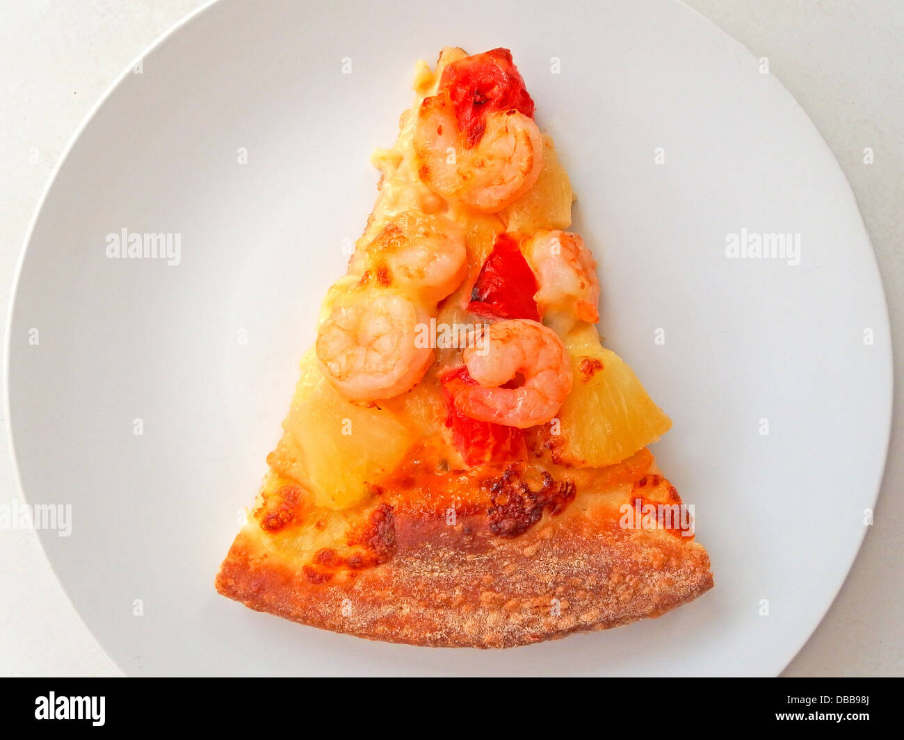 Cut off slice pizza on white dish Stock Photo - Alamy