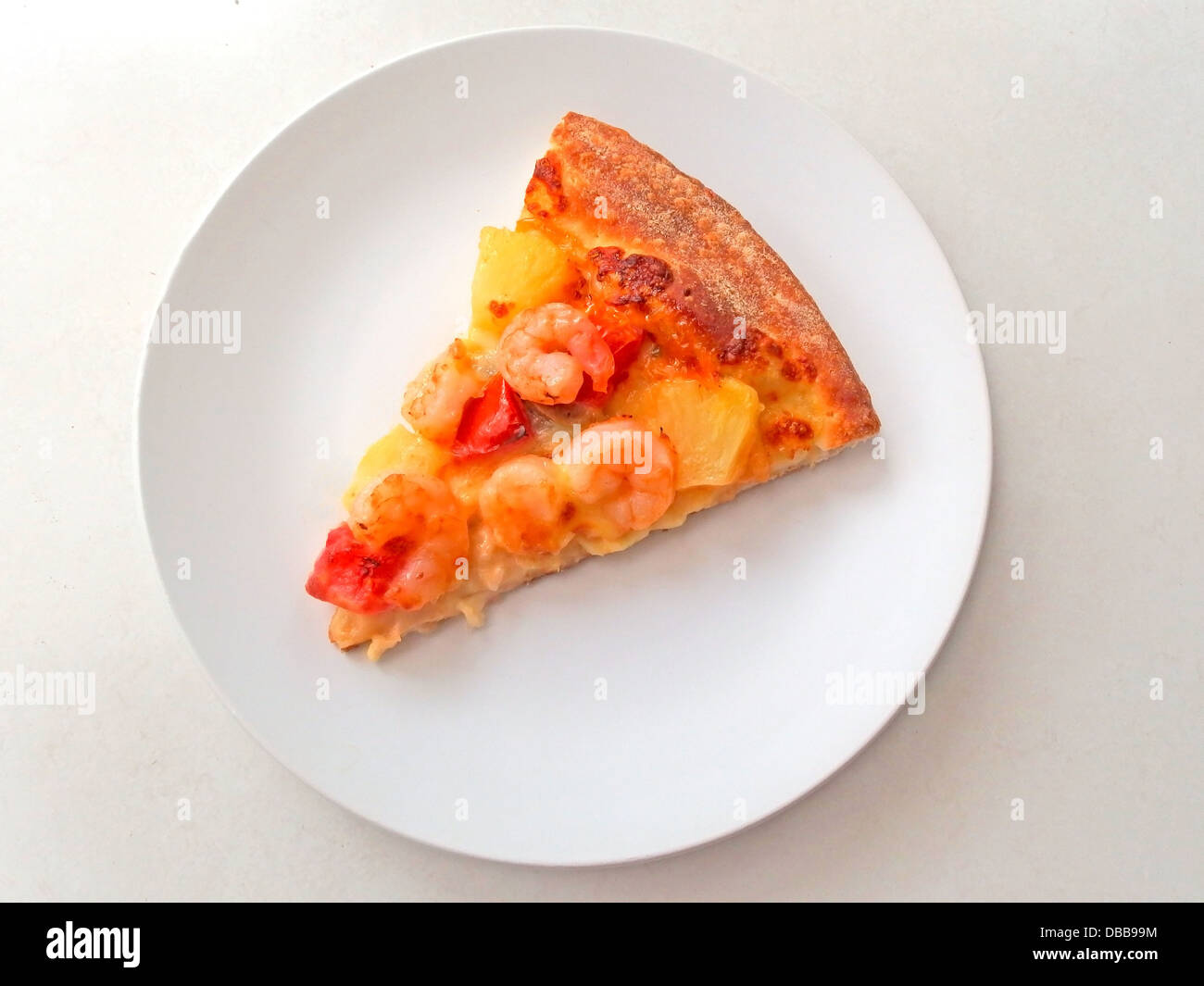 Cut off slice pizza on white dish Stock Photo - Alamy