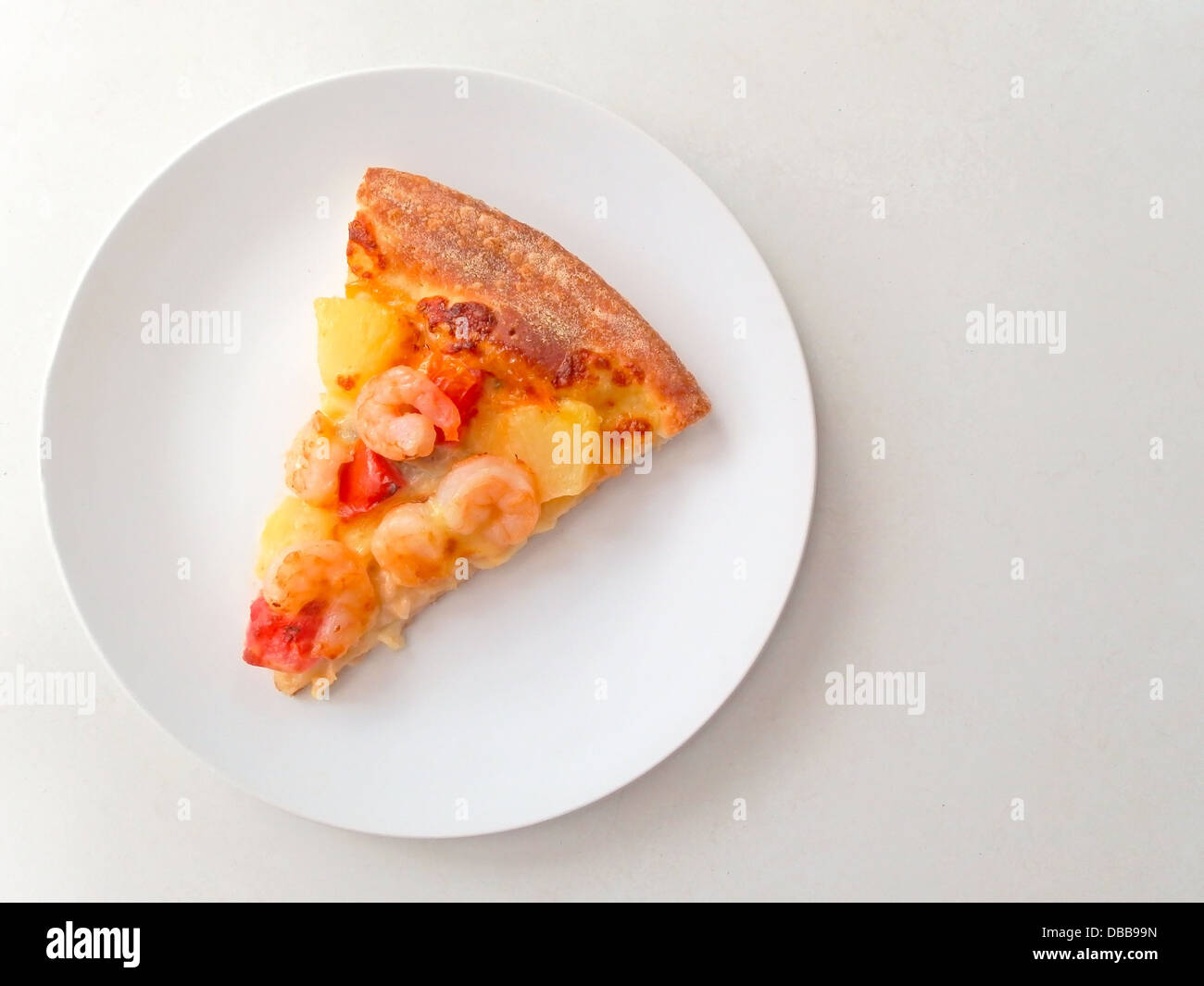 Cut off slice pizza on white dish Stock Photo - Alamy