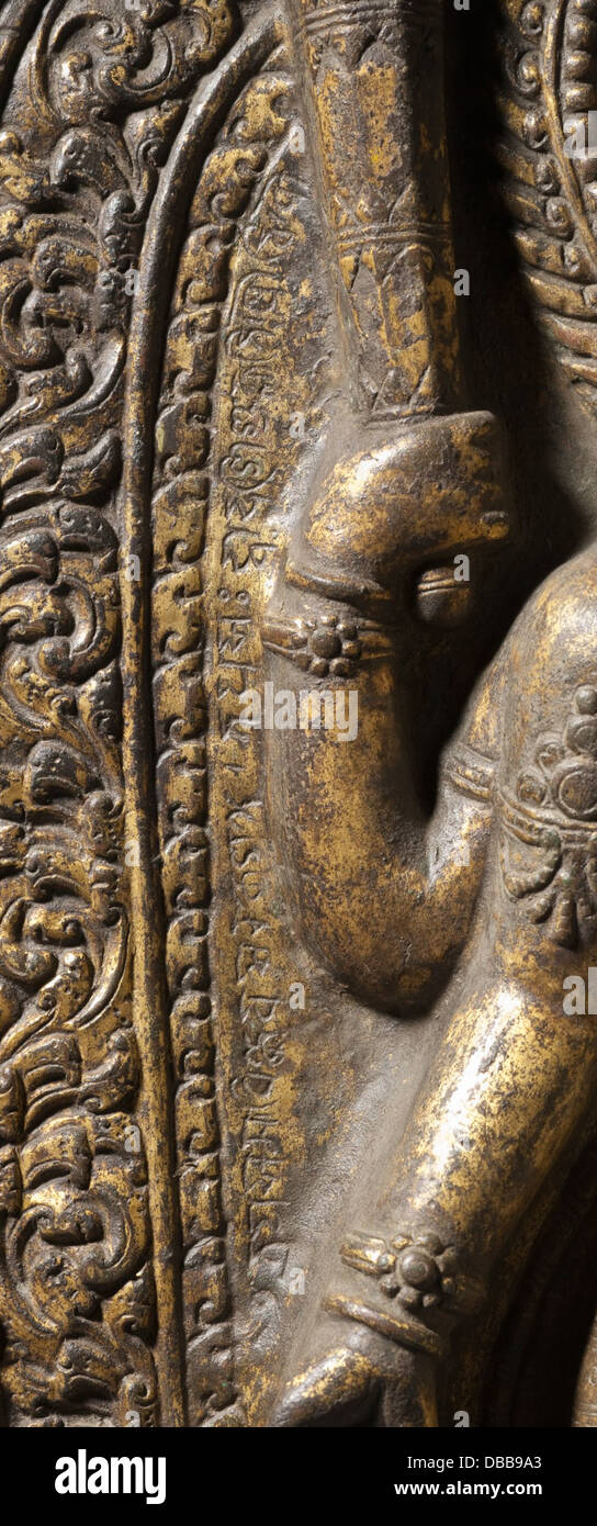 This sculpture represents the Hindu god Vishnu, a significant deity in ...