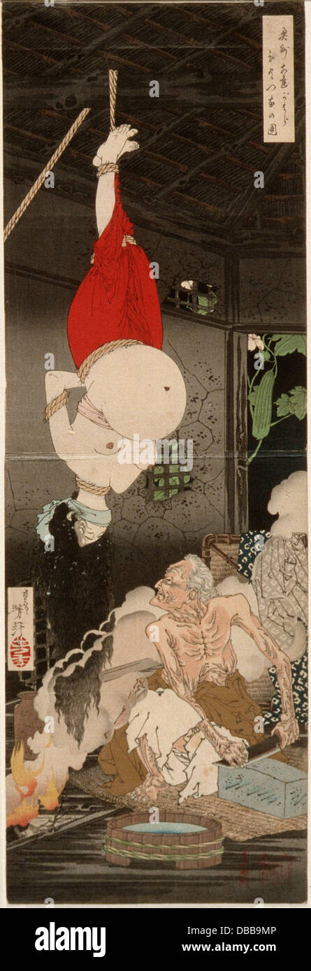 This Japanese landscape painting captures a solitary house on Adachi ...