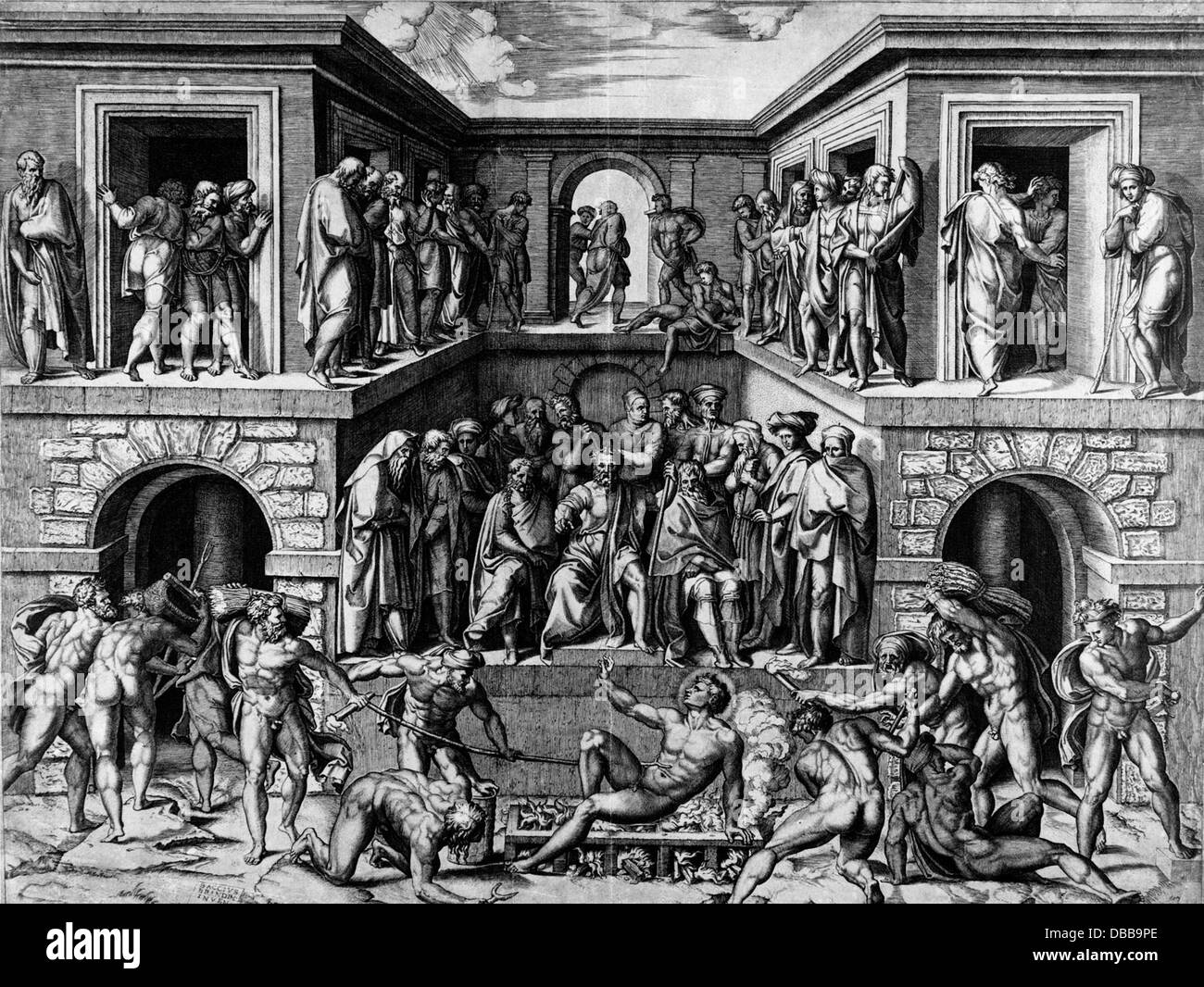 This painting depicts the martyrdom of Saint Lawrence, showcasing his ...