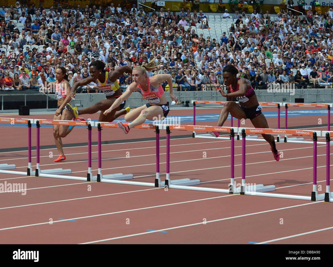 100m hurdles hi-res stock photography and images - Alamy