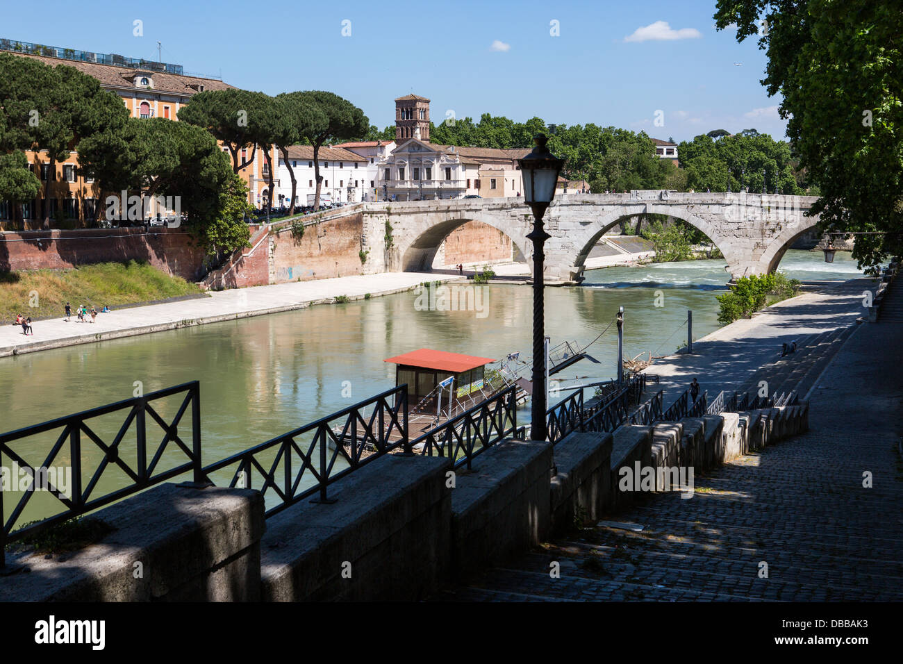 The Tiber river and old buildings in Rome, Italy Stock Photo - Alamy