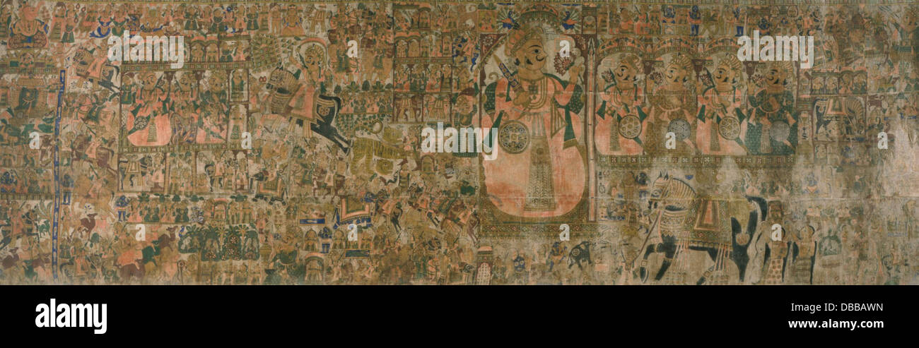 The Story of Pabuji is depicted in this vibrant painting, part of a ...