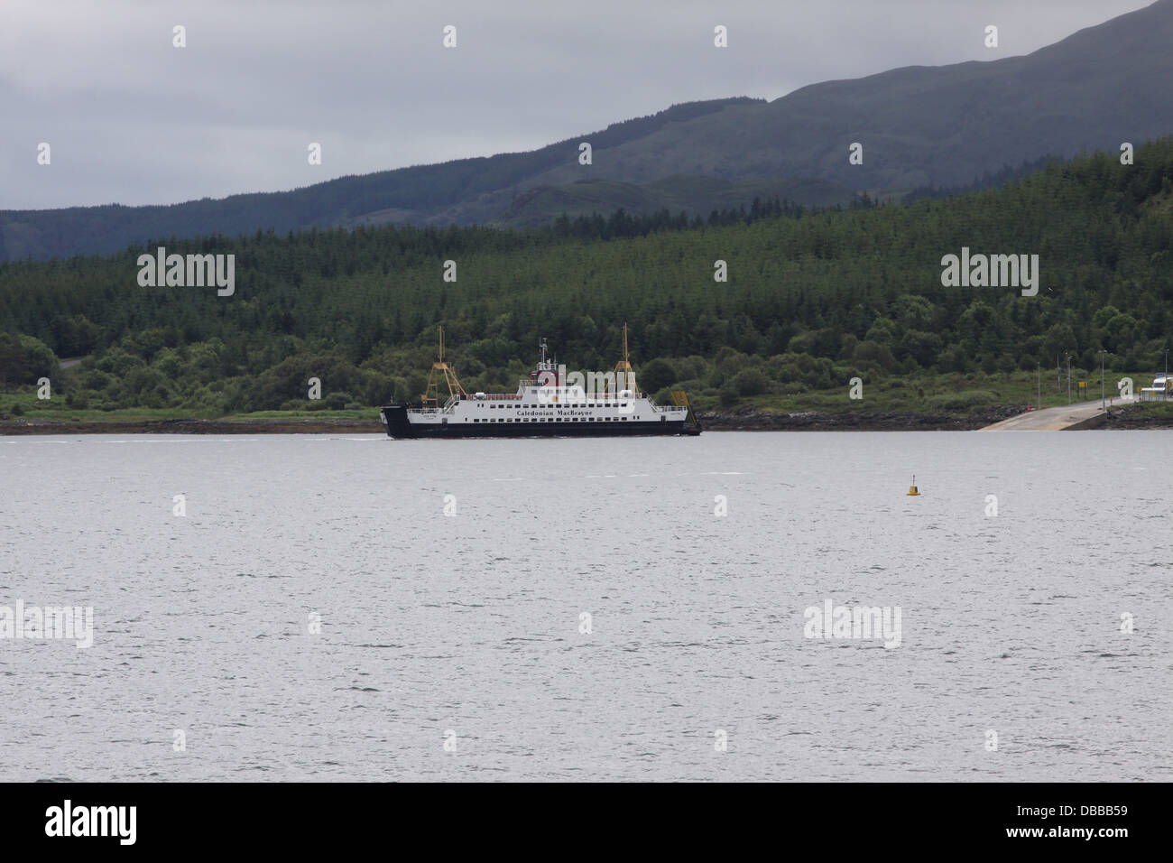 Fishnish to Lochaline ferry in Sound of Mull Scotland July 2013 Stock ...