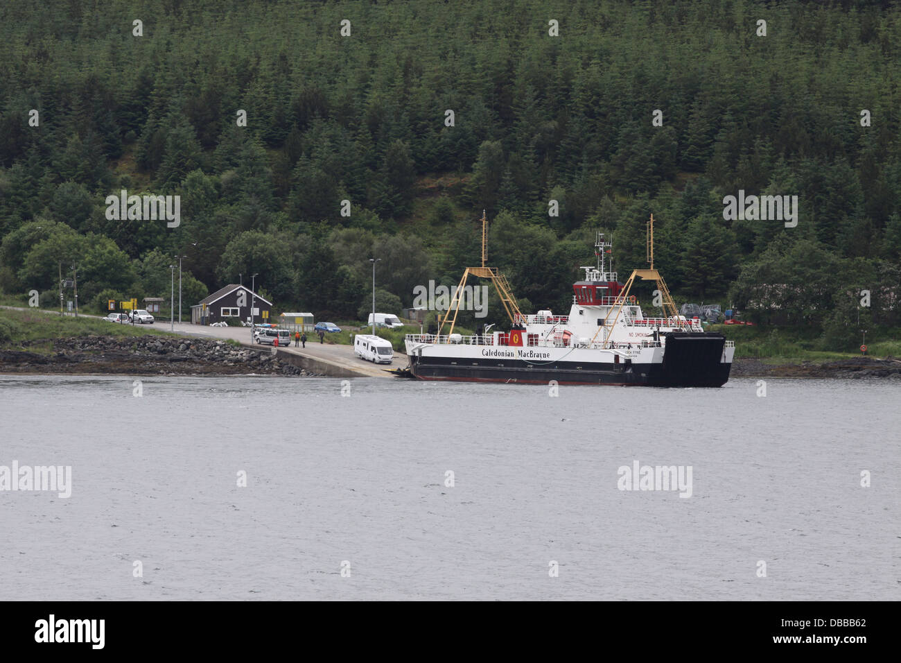 Fishnish to Lochaline ferry docked at Fishnish Isle of Mull Scotland ...