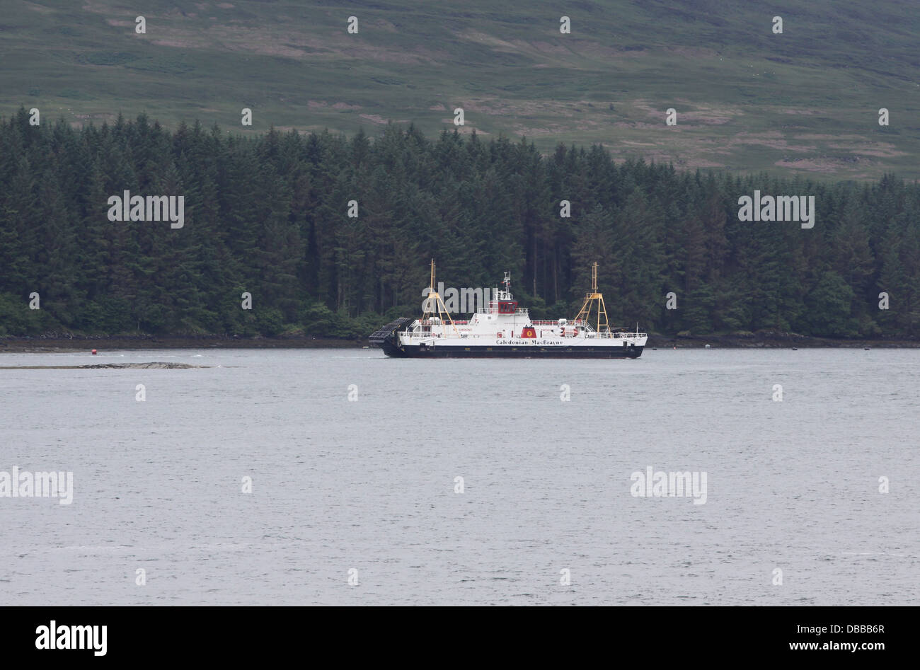 Fishnish to Lochaline ferry in Sound of Mull Scotland July 2013 Stock ...