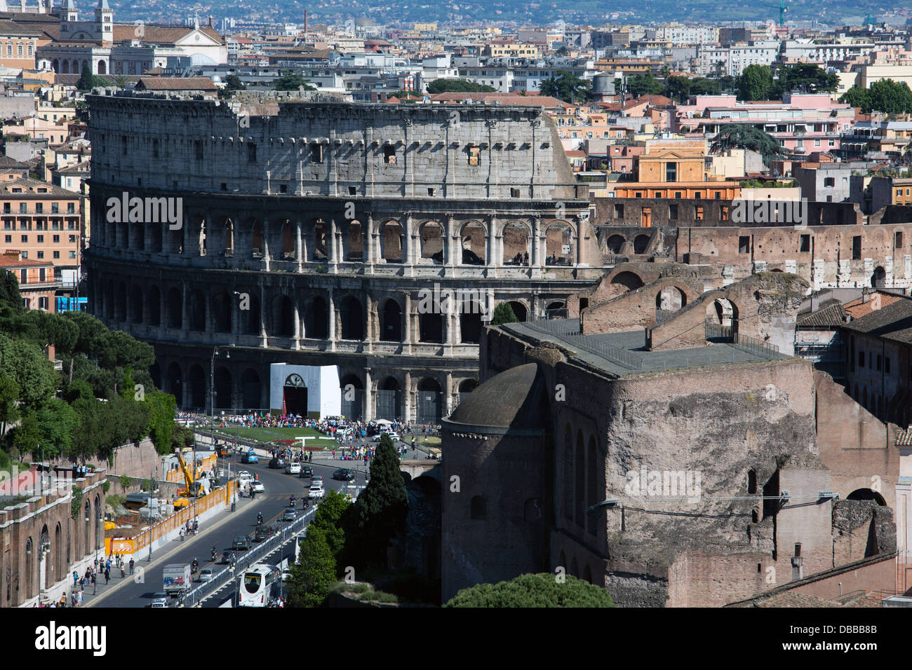 Colosseum air view rome hi-res stock photography and images - Alamy