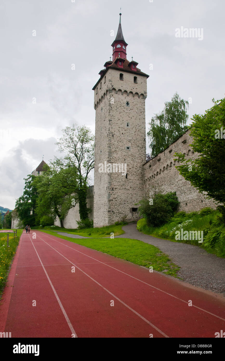 Tower of Museggmauer, Musegg Wall and towers,historic fortifications ...