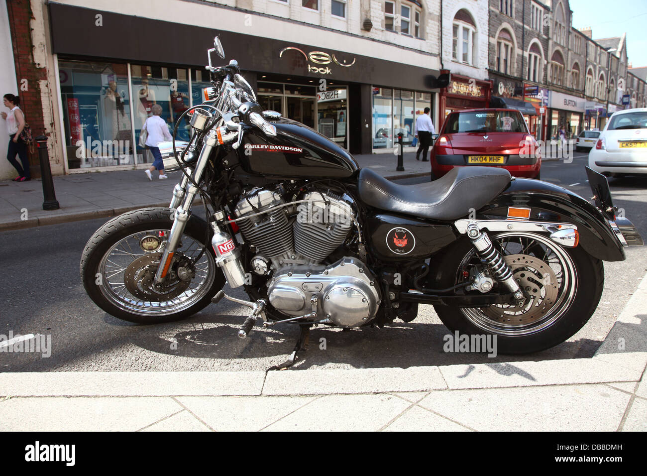 Large Harley Davidson low-rider Motor bike with nitrous injection ...