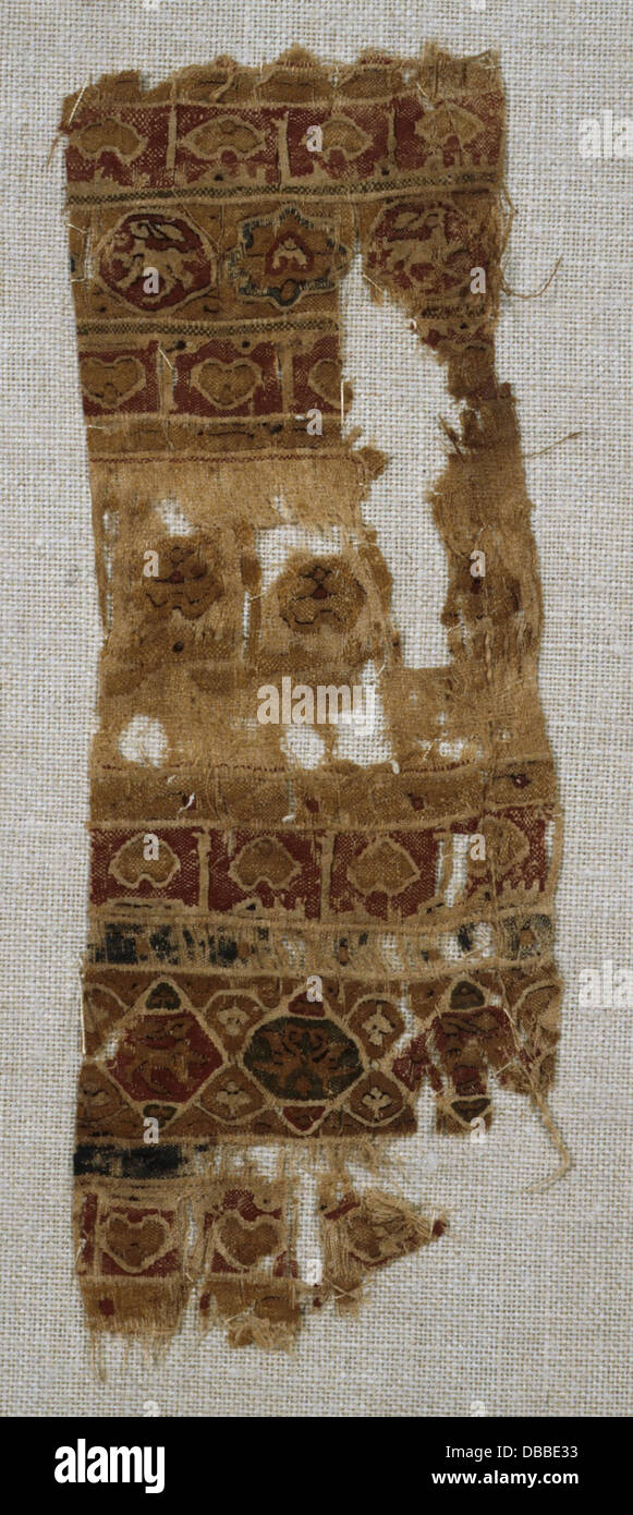 This textile fragment, inscribed with Arabic script, represents an ...